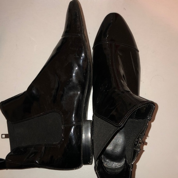 Aldo | Shoes | Aldo Black Patent Leather Booties | Poshmark